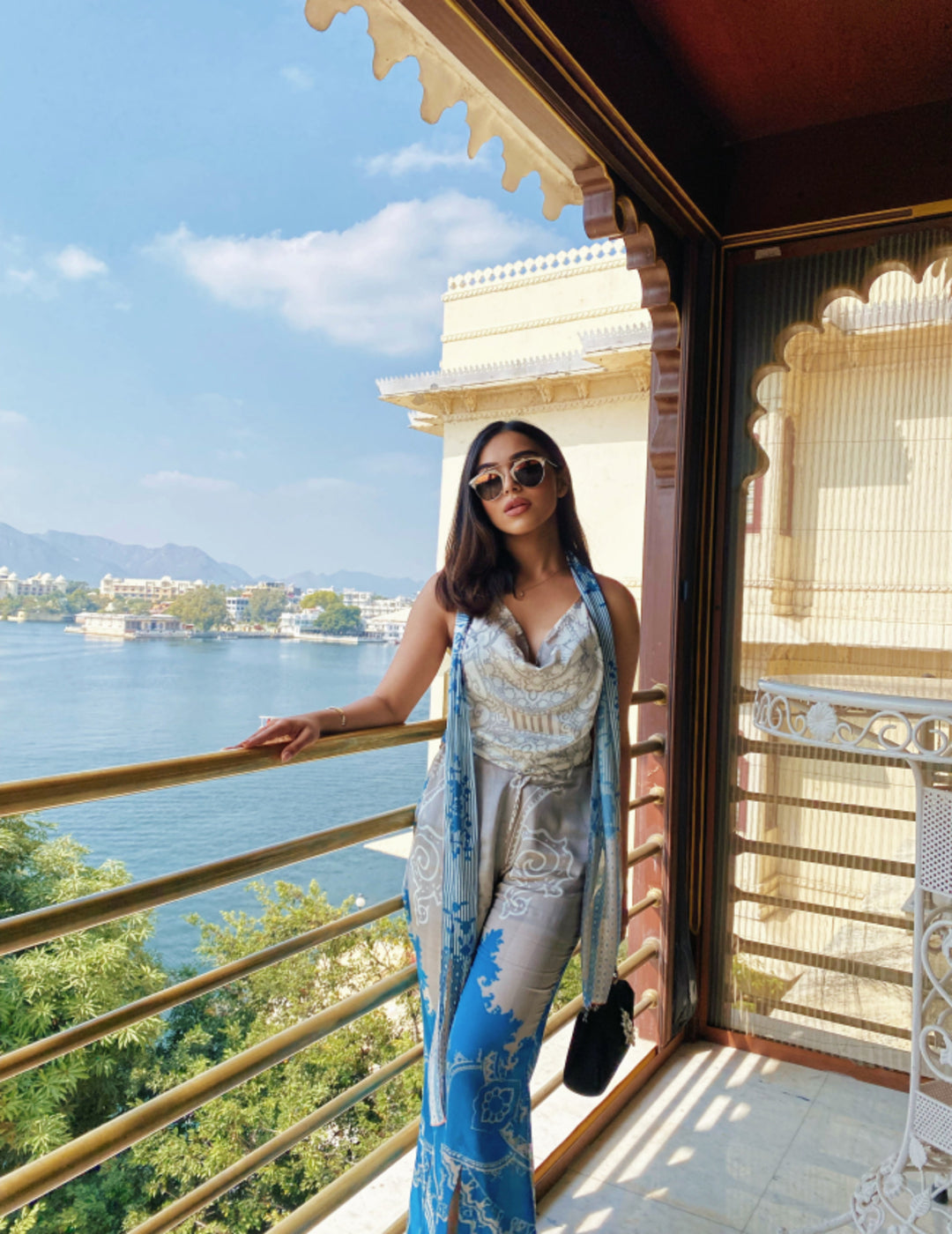 Crop Top & Pant Set & Fly Dupatta shop & buy online in singapore ...